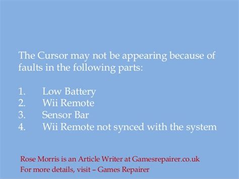 Troubleshoot Cursor Issue In Nintendo Wii And Wii Controller Model