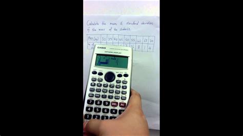 Casio Natural Display Calculator Standard Deviation And Mean Of Data Youtube