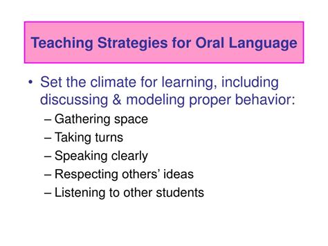 Ppt Oral Language Development Engaging Approaches Powerpoint