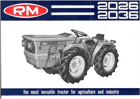 Rm Tractor 2026 And 2036 Brochure