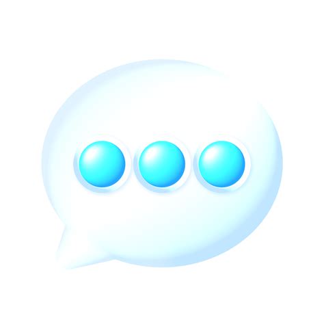 Chat Message Button Game Asset D Icon Transparent Background PNG