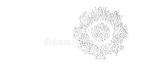 3d Rendering Of Nails In Shape Of Symbol Of Gear With Shadows Isolated