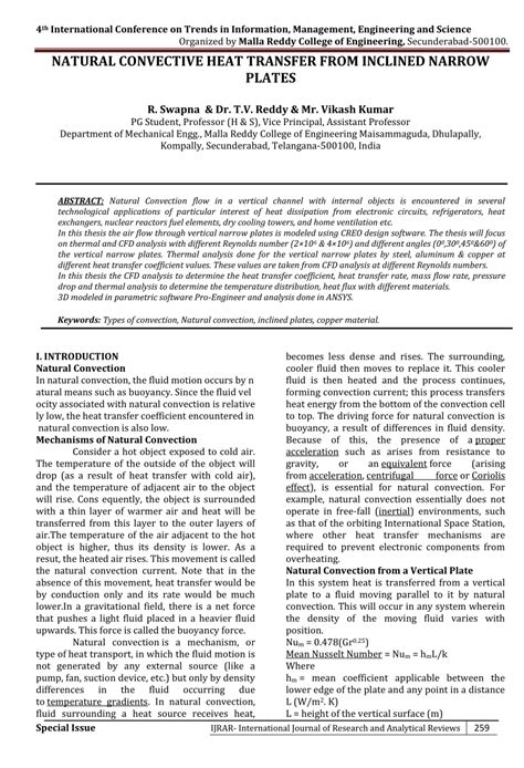Pdf Natural Convective Heat Transfer From Inclined Narrow Plates