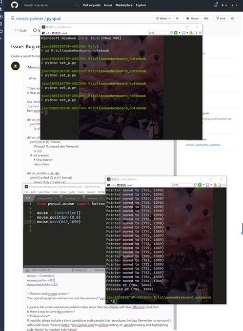 Monitor Position And Move Position Are Not The Same Point · Issue 383 · Moses Palmerpynput