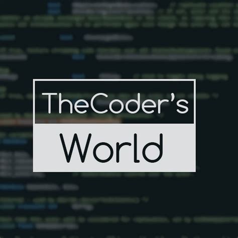 Thecodersworld Youtube