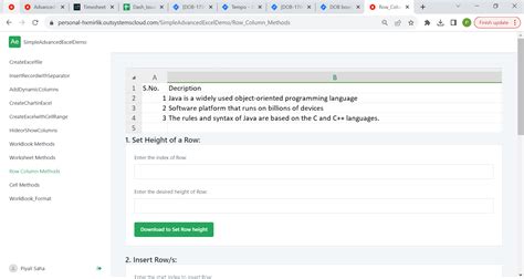Advanced Excel Demo Overview O11 Outsystems