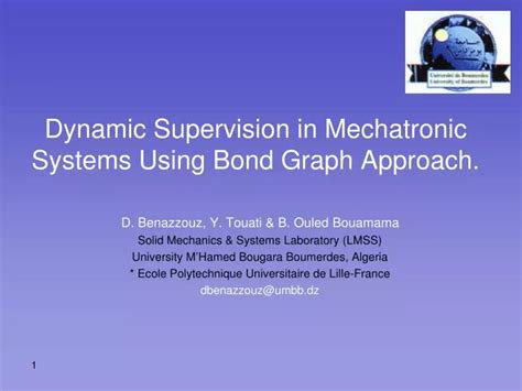 Ppt Dynamic Supervision In Mechatronic Systems Using Bond Graph Approach Powerpoint