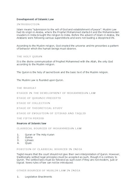 Ccs University Llb Muslim Law Notes Complete Subject Home3 Semester By Editorial Staff