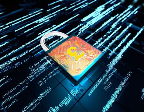 electronic digital technology lock and financial data network security pound information