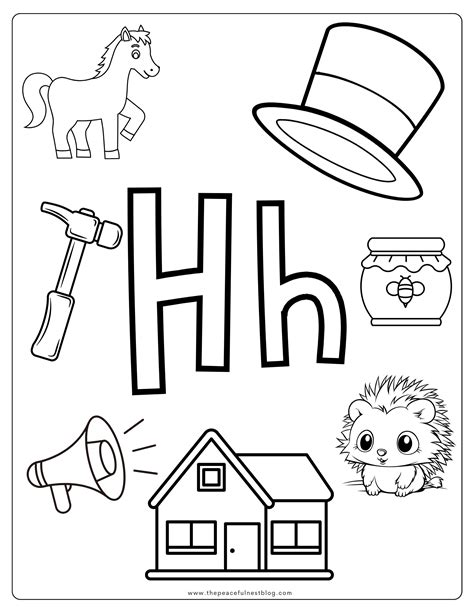 Letter H Coloring Sheet 2025