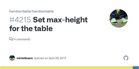 Set Max Height For The Table · Issue 4215 · Handsontablehandsontable