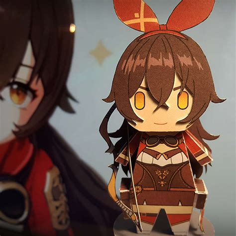 Mô hình giấy Chibi Amber Genshin Impact Kit168 vn Shop Online mô hình giấy