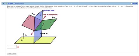 Solved Determine An Equation For The Plane Passing Through