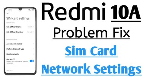 Redmi A Proble Fix Sim Card Network Settings YouTube