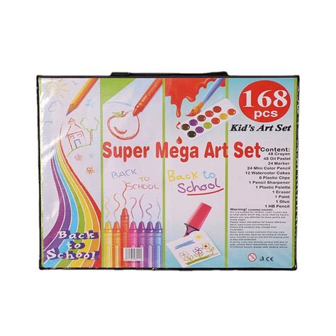 Badu Bg 168 бр Детска писалка за рисуване Арт Комплект за рисуване Скициращи цветни моливи