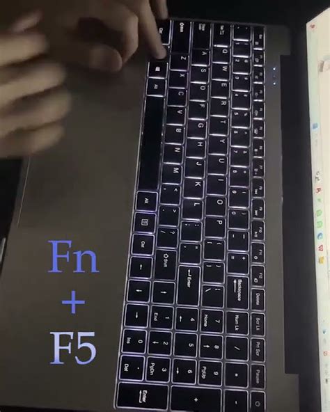 Backlit Keyboard Shortcut Turns On Fn F5 Laptop Youtube