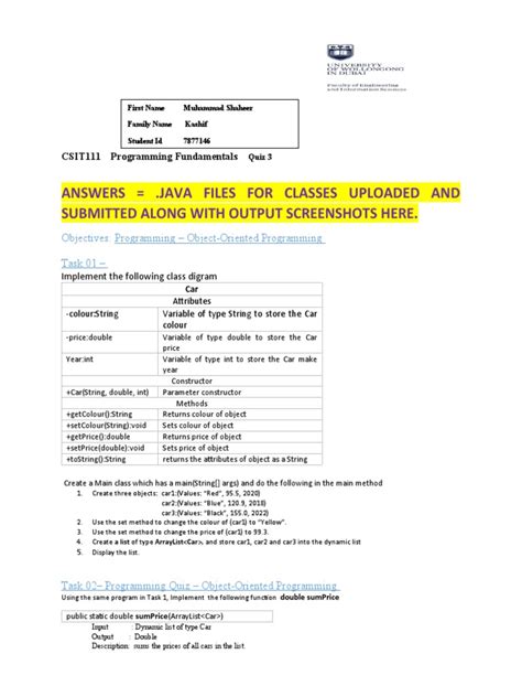 2022 quiz 3 muhammad shaheer kashif 7877146 pdf method
