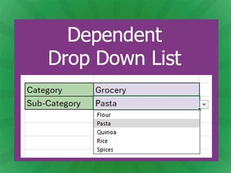 How To Create Dependent Drop Down List In Excel