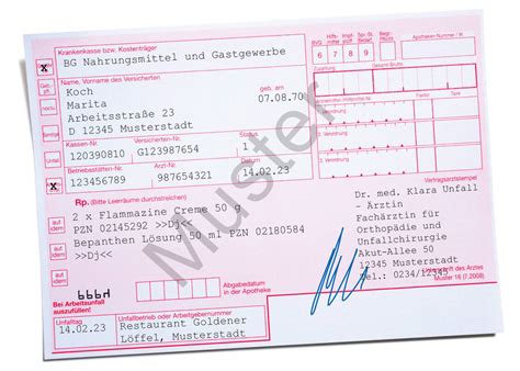 Unfallversicherung Bg Rezepte Das Ist Zu Beachten Pta Forum