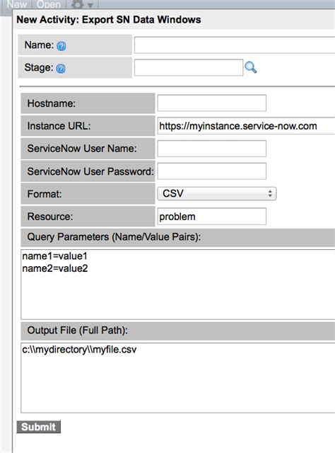 Orchestration Activity To Export ServiceNow Data Files John Andersen