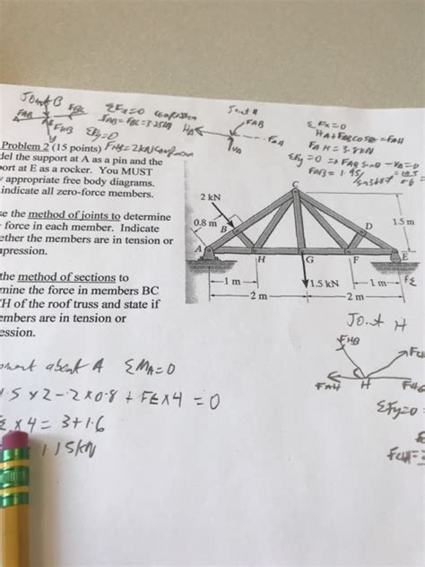 solved use method of section to determine the force in