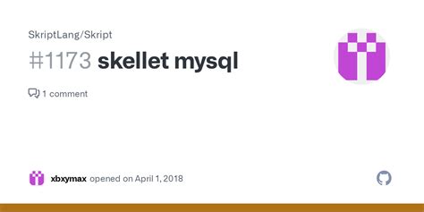 Skellet Mysql · Issue 1173 · Skriptlangskript · Github
