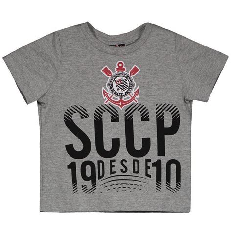 Camiseta Corinthians Desde 1910 Infantil Cinza Futfanatics