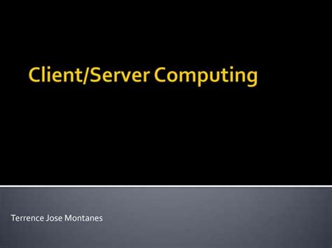 Client And Server Pptx