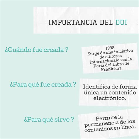 Sustenta El Identificador De Objetos Digitales Doi