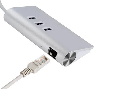 Usb Hub With Gigabit Lan Card Usb To Rj Wired External Network Card Aluminum Alloy Port