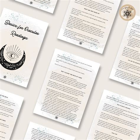 Printable Oracle Guide Comprehensive Guidebook For Card Readings Ideal Tool For Spiritual