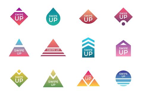 Premium Vector Swipe Up Button Icon Set Application And Social Network Scroll Arrow Pictogram