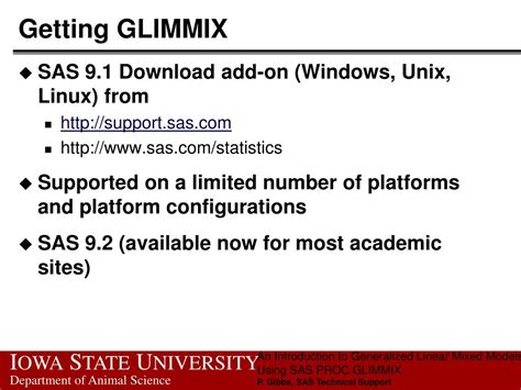 Ppt Proc Glimmix Generalized Mixed Linear Models Powerpoint