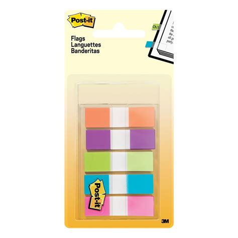 Post It 05 In W X 17 In L Assorted Flag Page Markers 5 Pad Mfr 683 5cb Page Marker Post