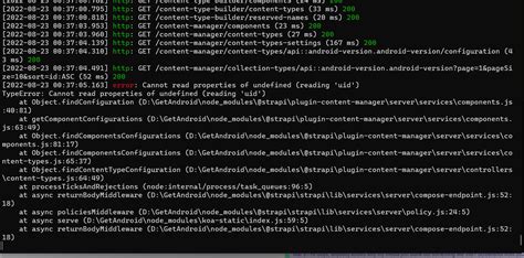Cannot Read Properties Of Undefined Reading Uid Strapi Design System Strapi Community Forum
