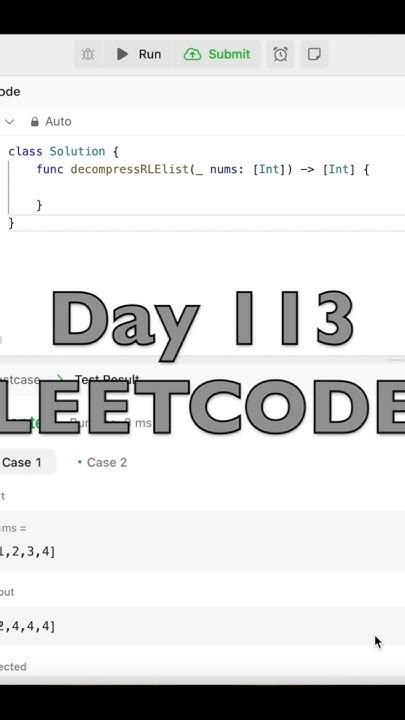 Day 113 Leetcode Problem 1313 Swift Daily Challenge Swiftui