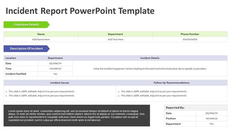 Incident Report Powerpoint Template Ppt Templates