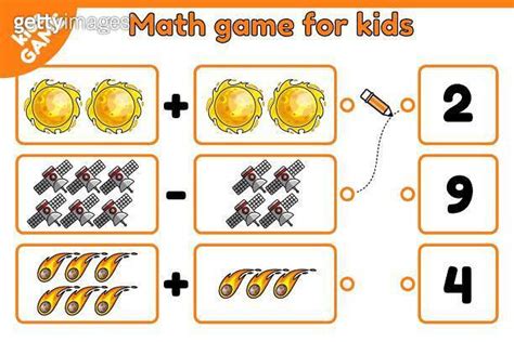 Math Space Game Count Objects And Choose Number 이미지 2033951751 게티이미지뱅크