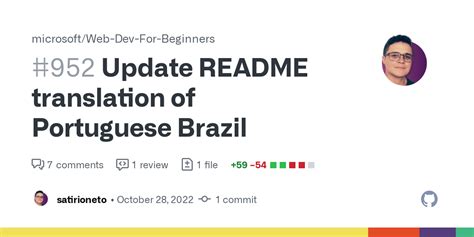 update readme translation of portuguese brazil by satirioneto · pull request 952 · microsoft