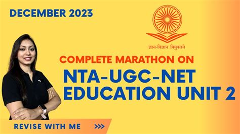 Unit Education Marathon UGC NET Dec YouTube