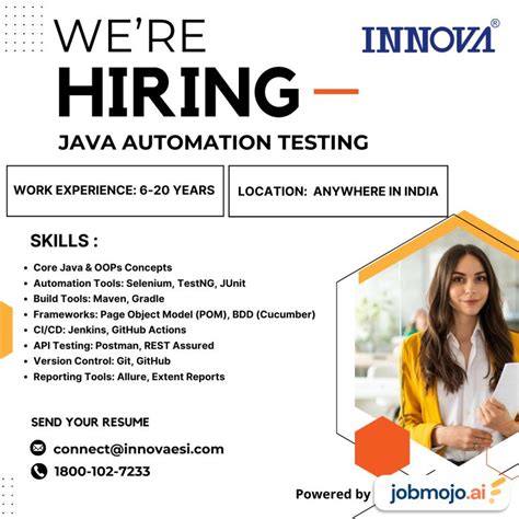 Wearehiring Automationtesting Javatesting Selenium Testautomation Innova Esi