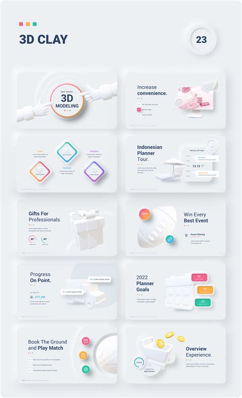 2021 Neumorphic Premium Powerpoint Presentation Template Artofit