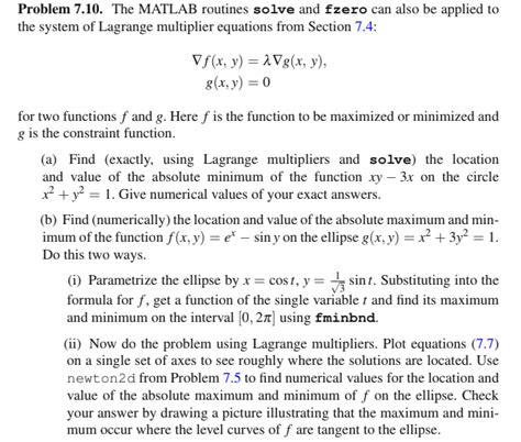 Solved Use MATLAB To Solve The Problem And Provide Scripts Chegg