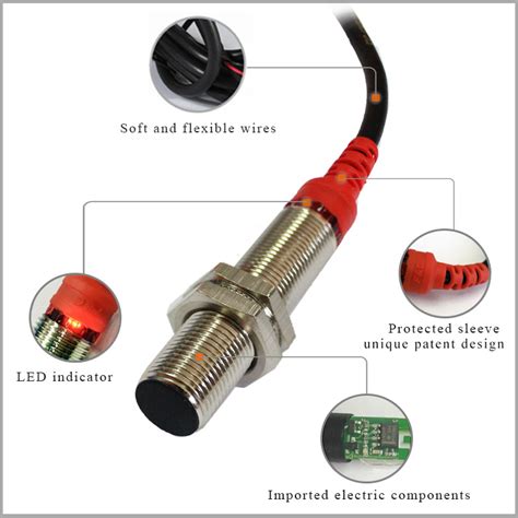M12 Cylindrical Embeddable Inductive Proximity Sensor Switch 2mm Inductive Proximity Sensor
