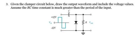 Solved Given The Clamper Circuit Below Draw The Output Chegg