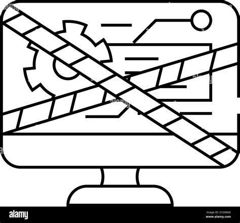 System Maintenance Analyst Line Icon Vector Illustration Stock Vector Image And Art Alamy