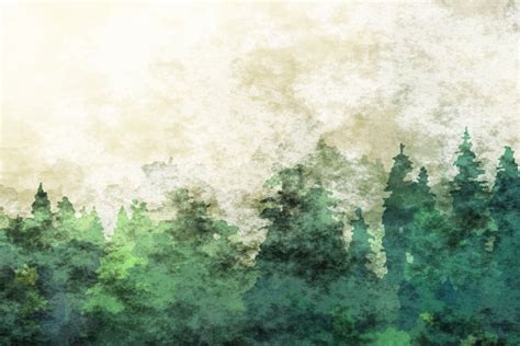 Artistic Forest Design Wallpaper Mural Fywalls