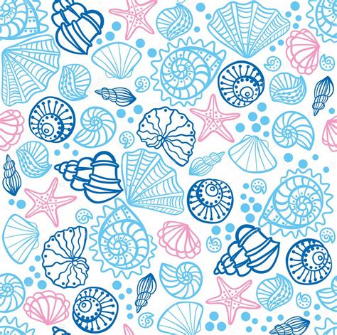 Seashell Pattern Background