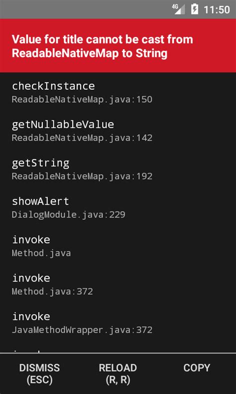 How To Fix The Error Value For Title Cannot Be Cast From Readablenativemap To String · Issue