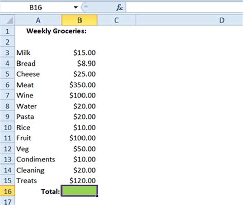 Free Microsoft Excel Test Formula Basics Question 1